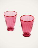 Rainbow Glass Set of 2 in Green - Homeware | La DoubleJ