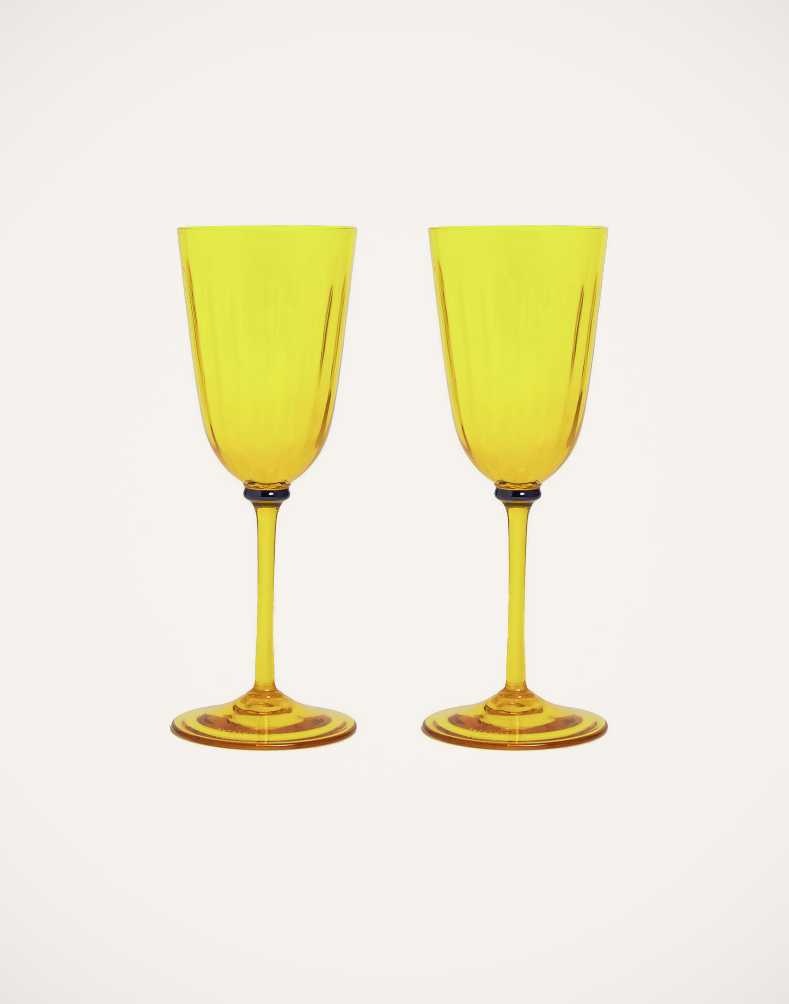 Wine Glasses Set Of 2 in Yellow - Homeware | La DoubleJ