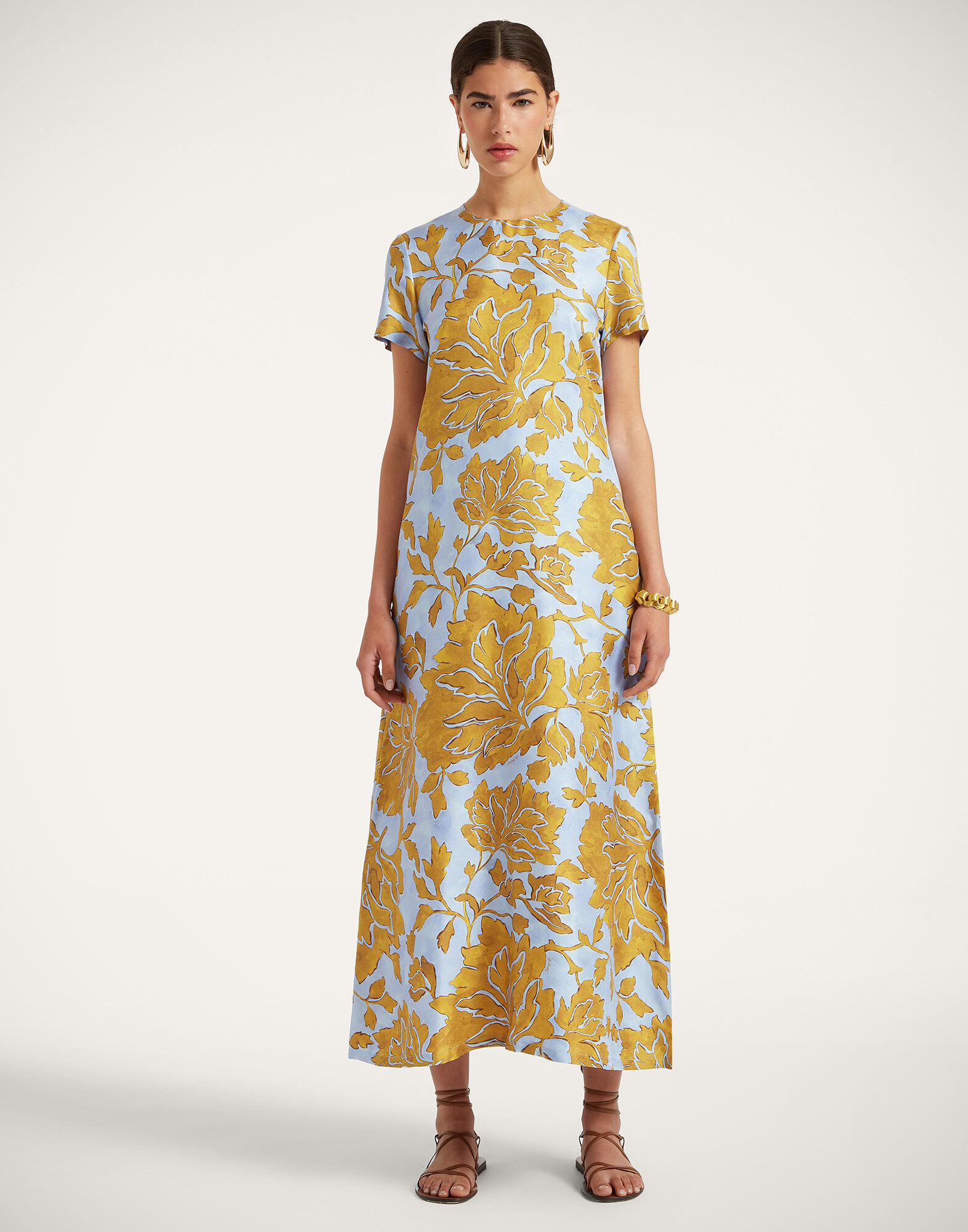 Swing Dress in Tangle Light Blue for Women | La DoubleJ