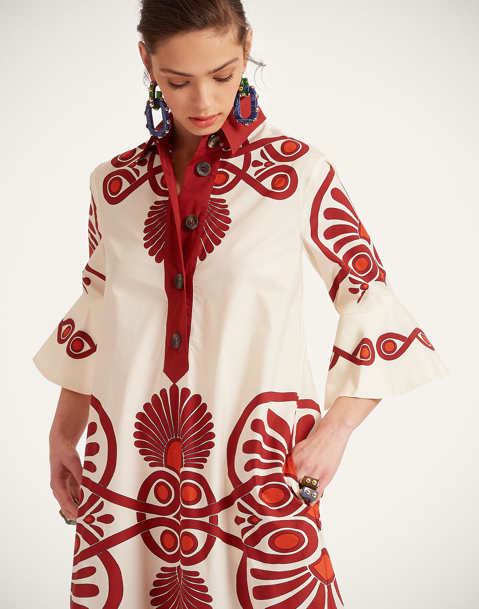 Artemis Dress in Medallion Placée Cream for Women | La DoubleJ