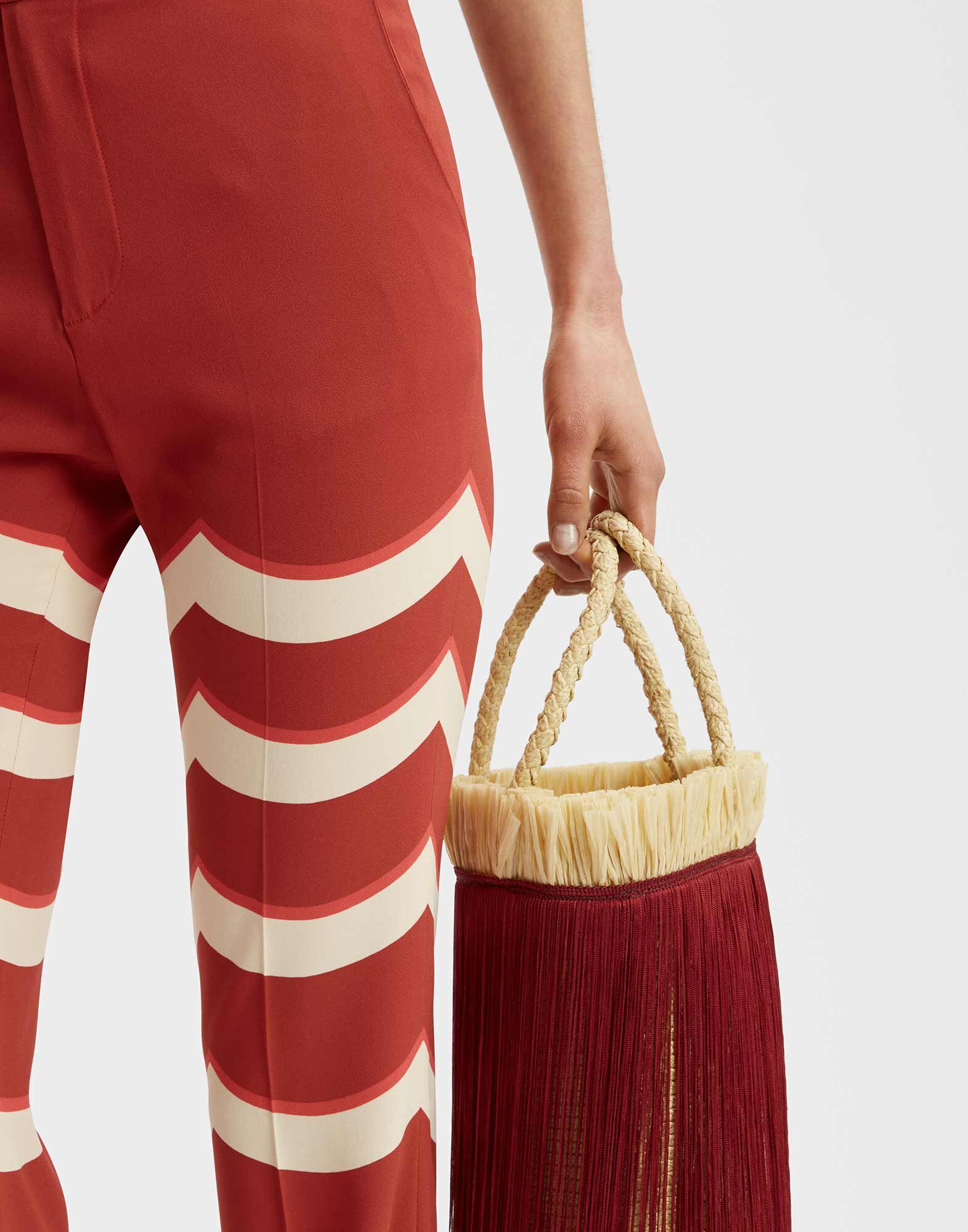 Saturday Night Pants in Fans Placée Red for Women | La DoubleJ