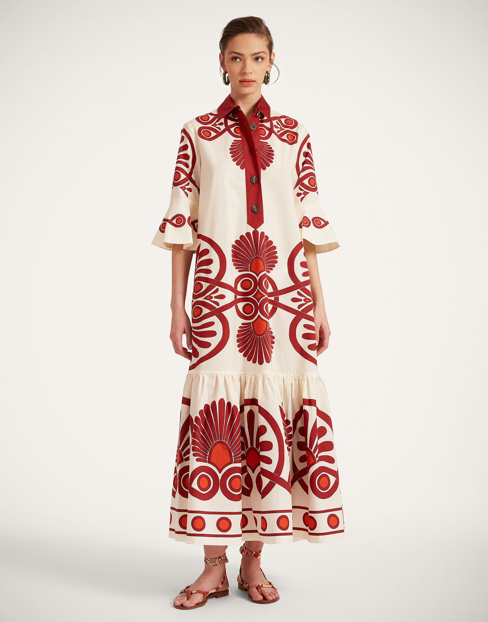 Artemis Dress in Medallion Placée Cream for Women | La DoubleJ