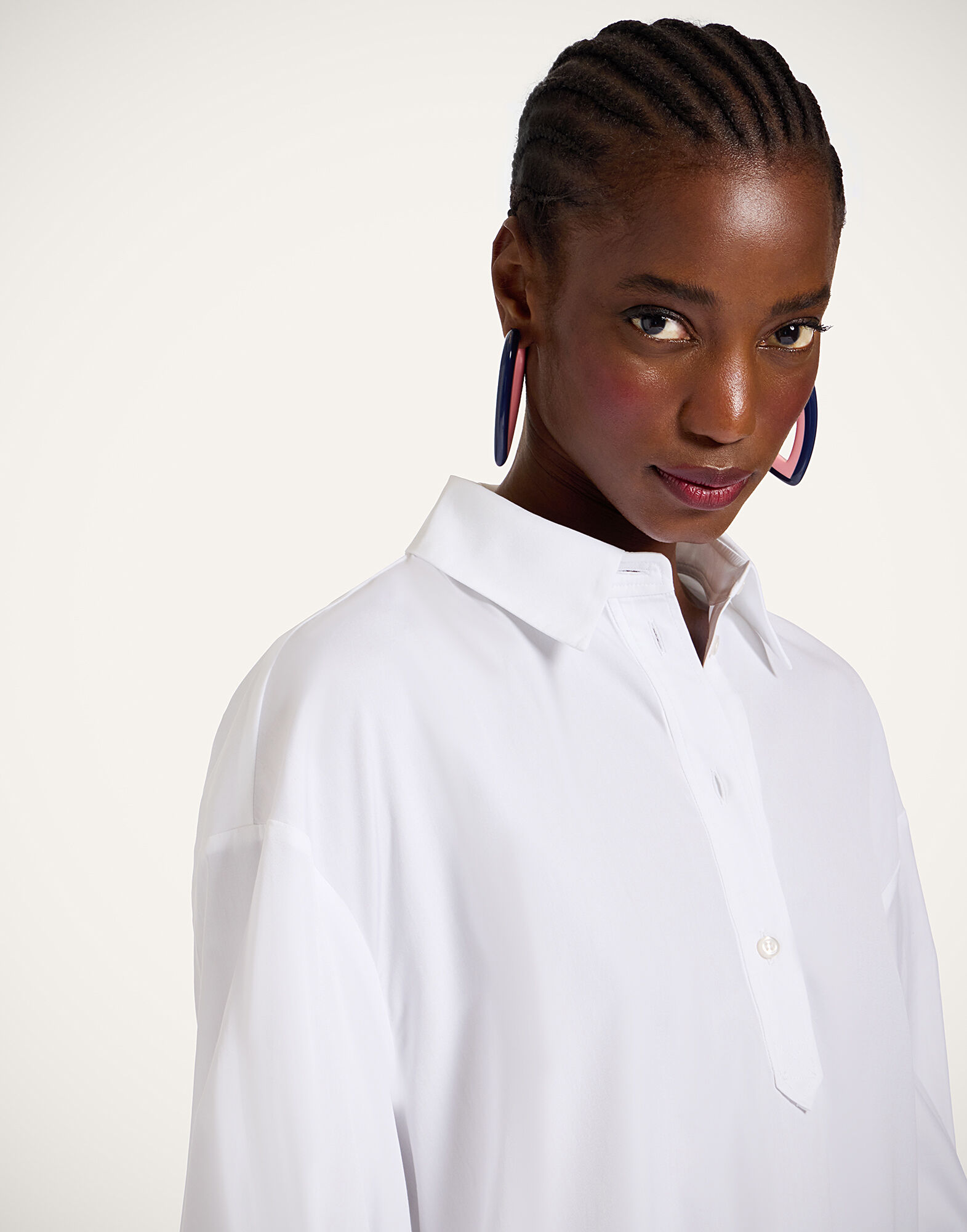 Poet Shirt in Solid White for Women | La DoubleJ