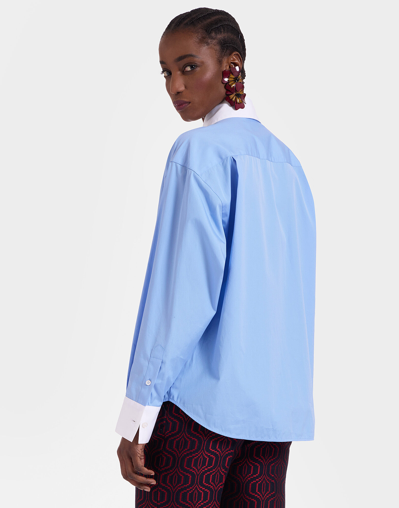 Peggy Shirt in Solid Light Blue for Women | La DoubleJ
