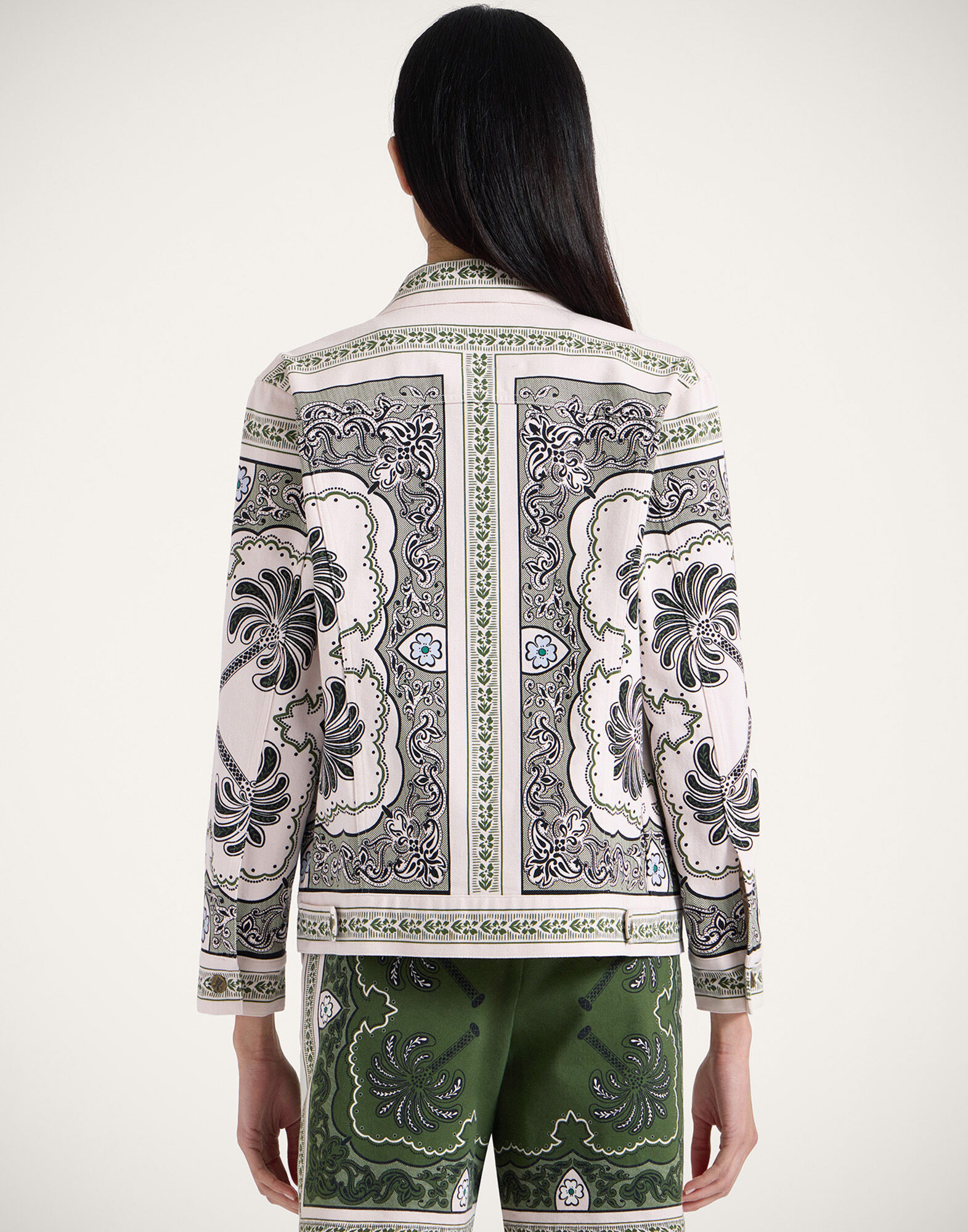 JJ Jean Jacket in Mirage Placée Green for Women | La DoubleJ
