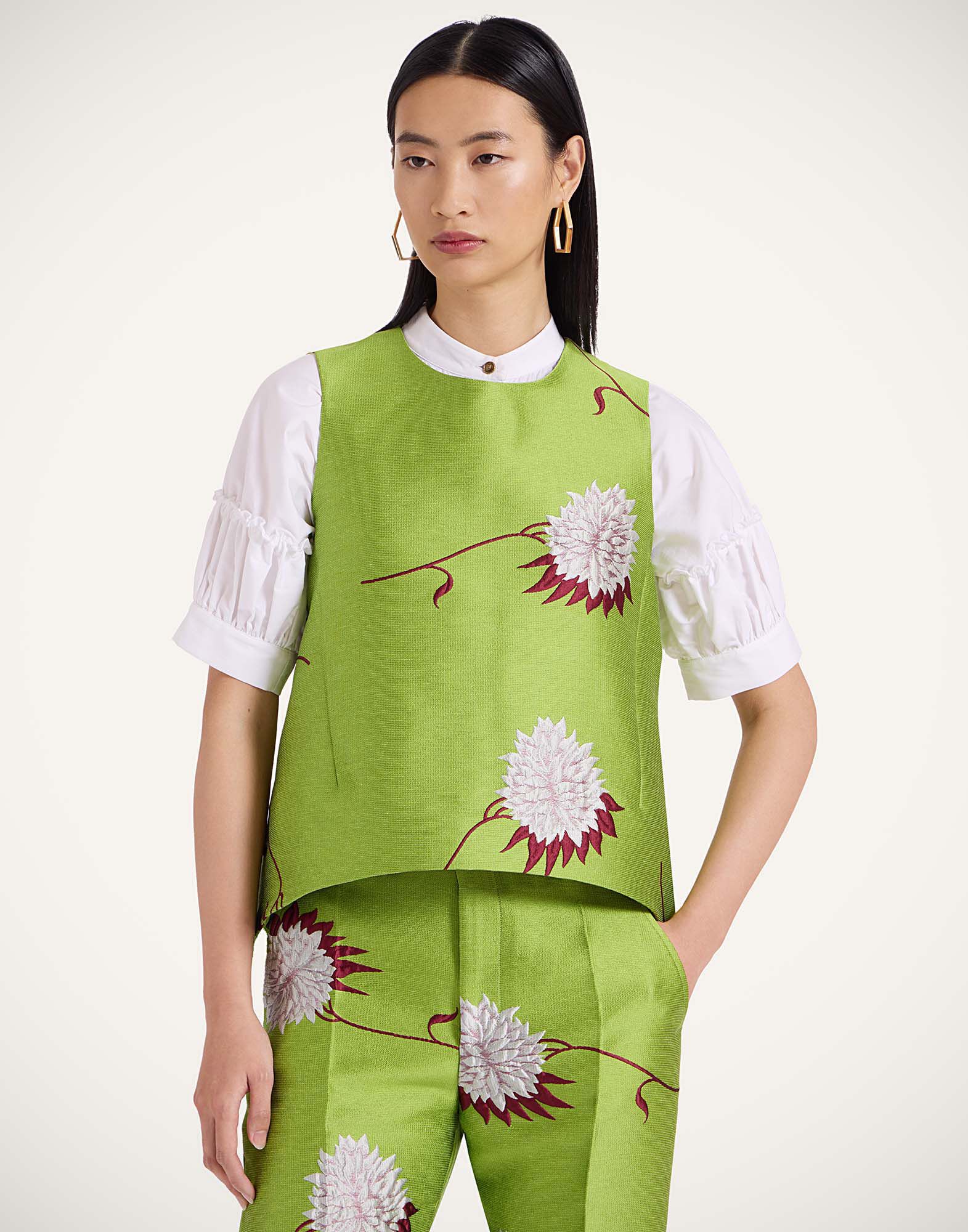 La Scala Top in Derby Lime for Women | La DoubleJ